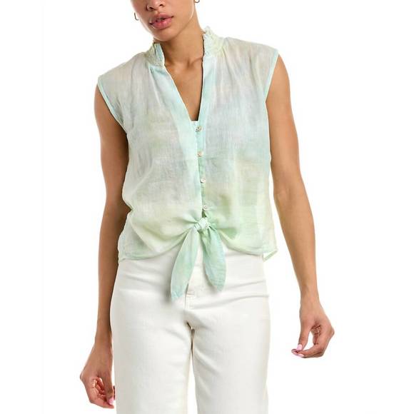 Elan | Tops | New Elan Sleeveless Tie Shirt In Aloe Tye Dye | Poshmark